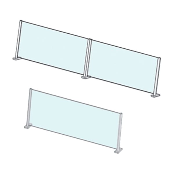 Angled Divider Sneeze Guard - McCourt Manufacturing